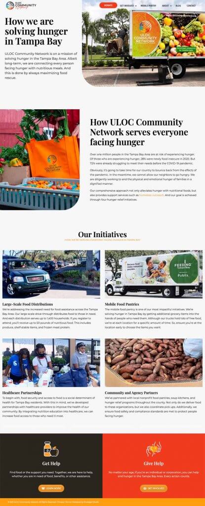 Nonprofit Website Design - ULOC Community Network | Envisager Studio