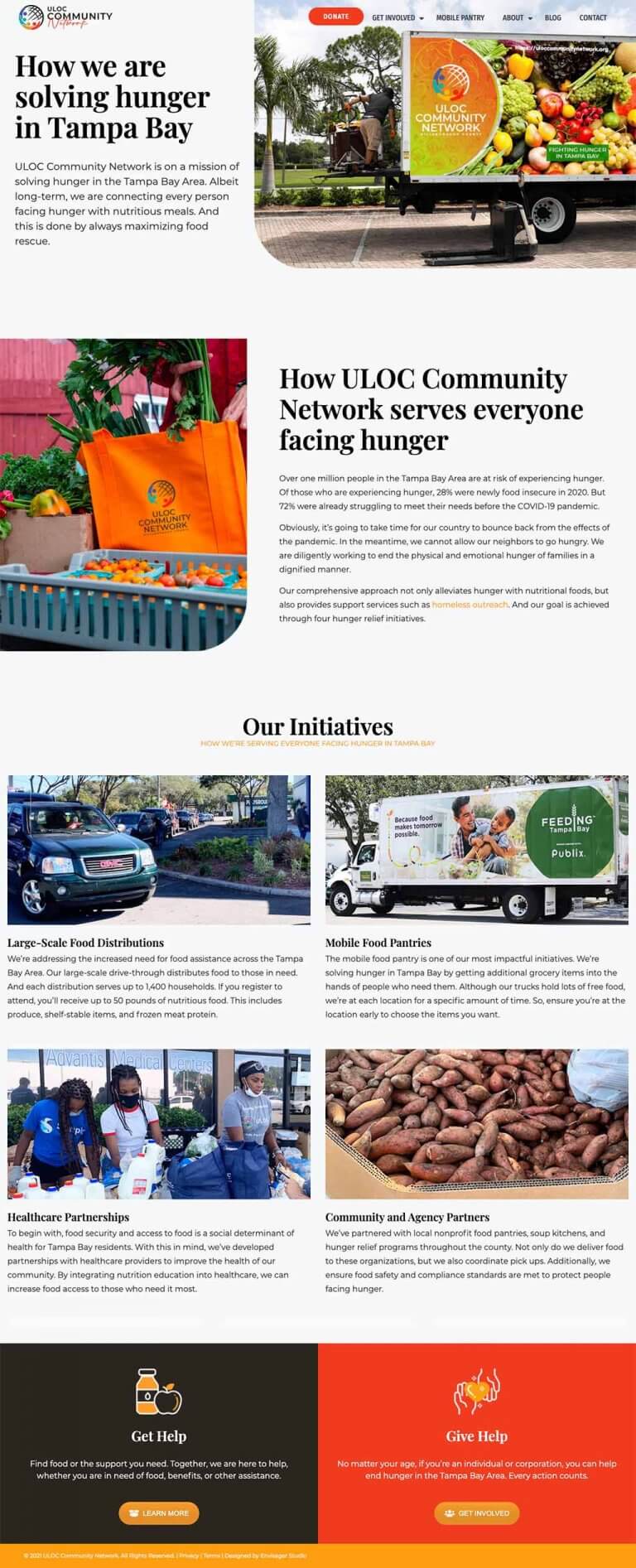 Nonprofit Website Design - ULOC Community Network | Envisager Studio