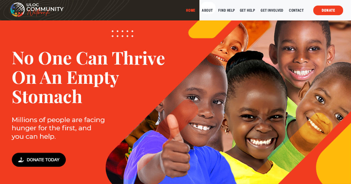 Food Bank Website Design - ULOC Community Network | Envisager Studio